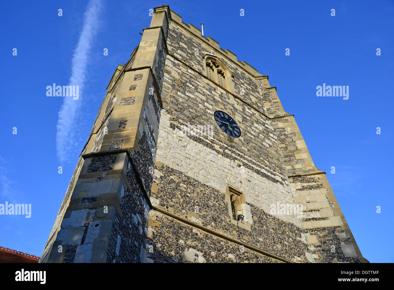 Church tower, St Michael's Church, Bray, Berkshire, England, United ...