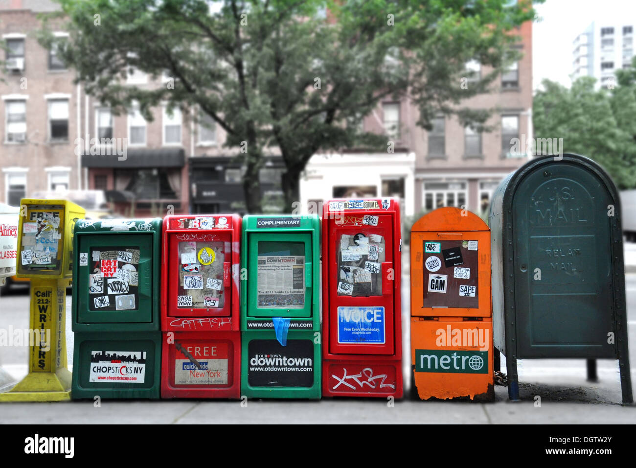 American on street stands Stock Photo - Alamy