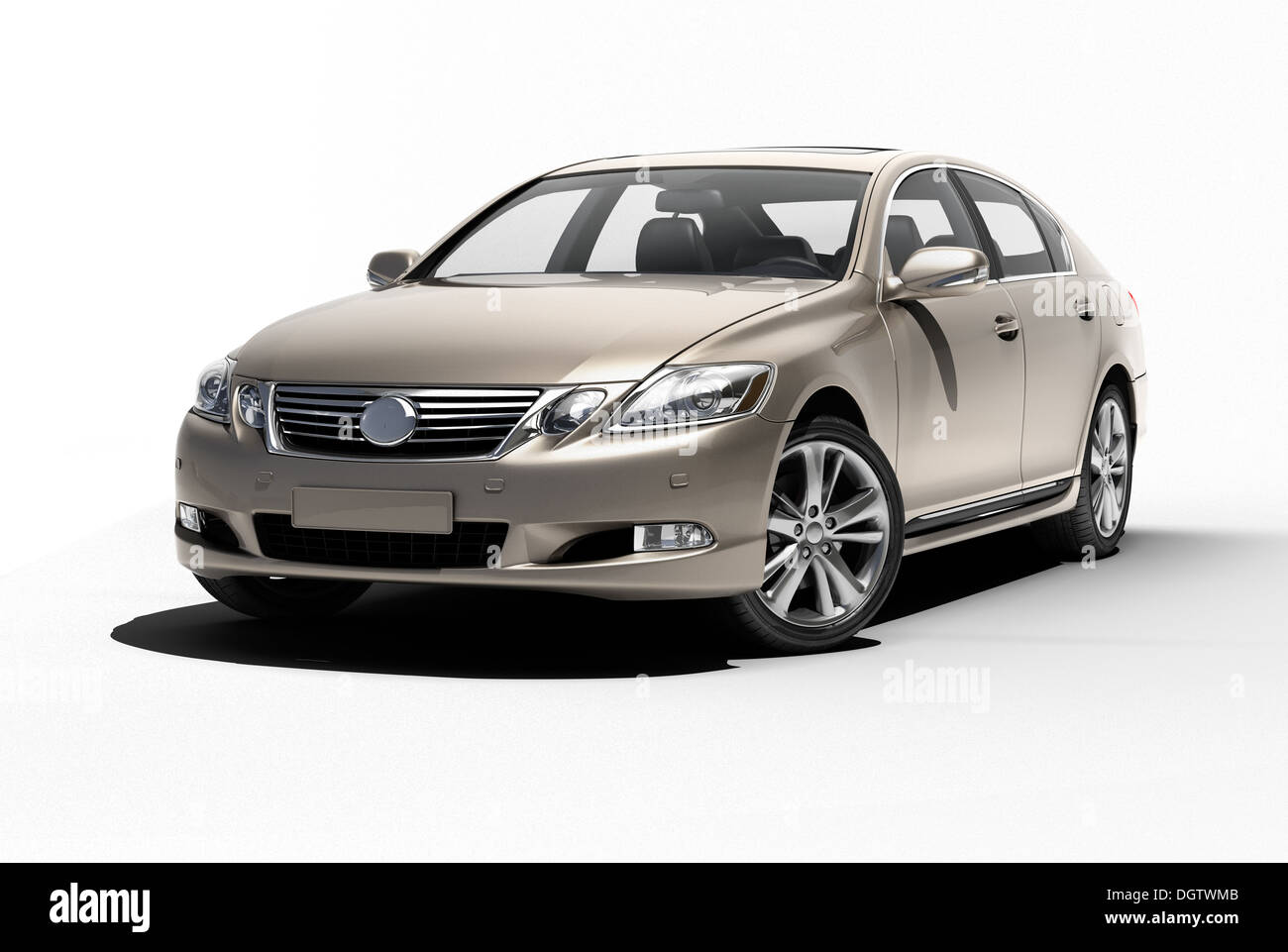 Luxury car in white Cut Out Stock Images & Pictures - Alamy