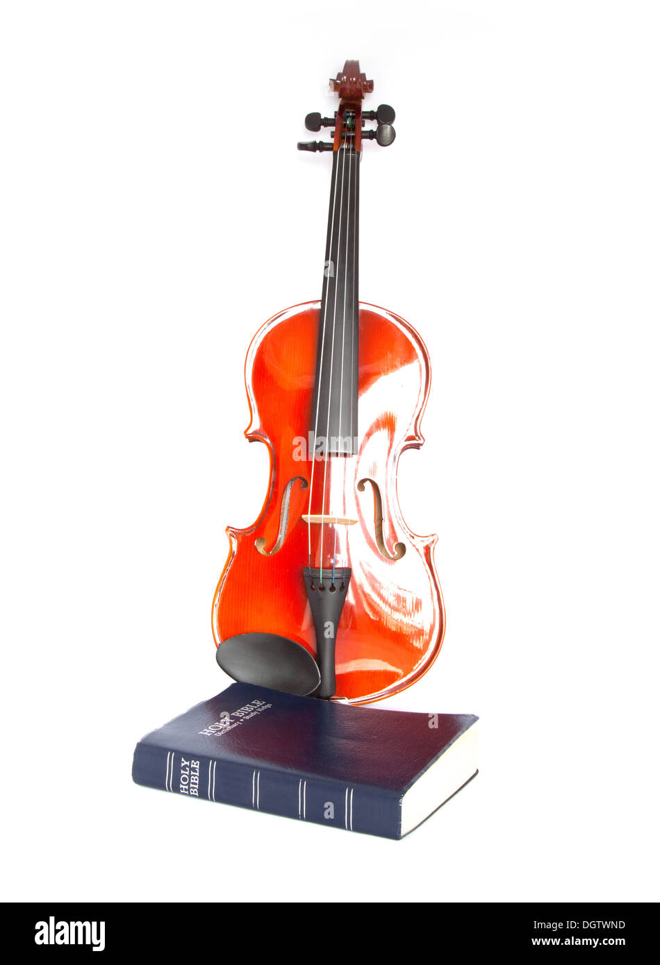 violin with holy Bible isolated on white Stock Photo - Alamy