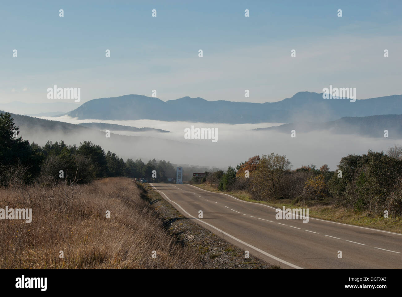 road with fog Stock Photo - Alamy