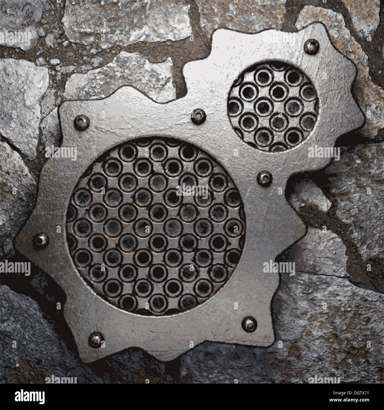 metal and stone background Stock Photo - Alamy