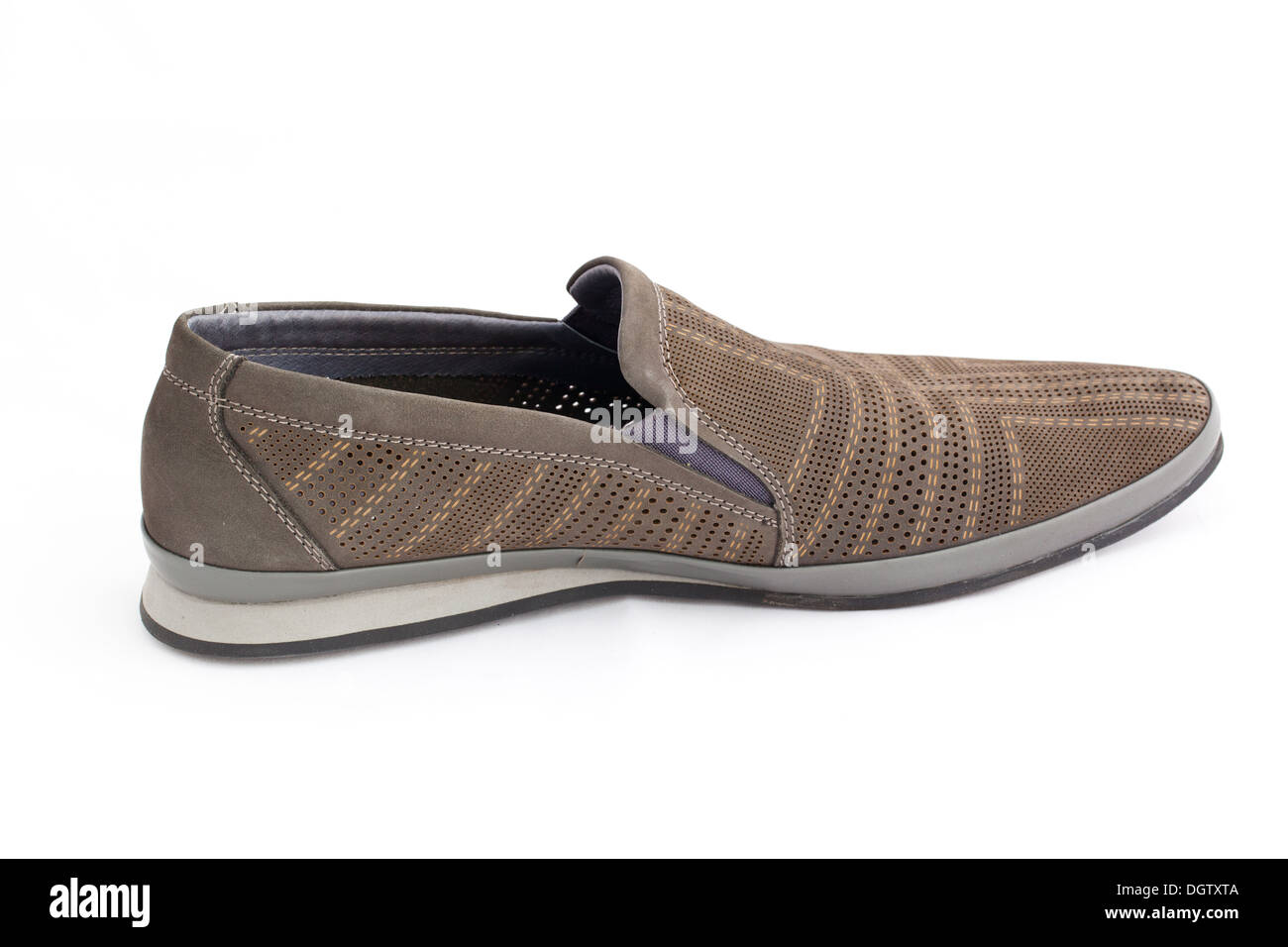 one male shoes isolated on white background Stock Photo - Alamy
