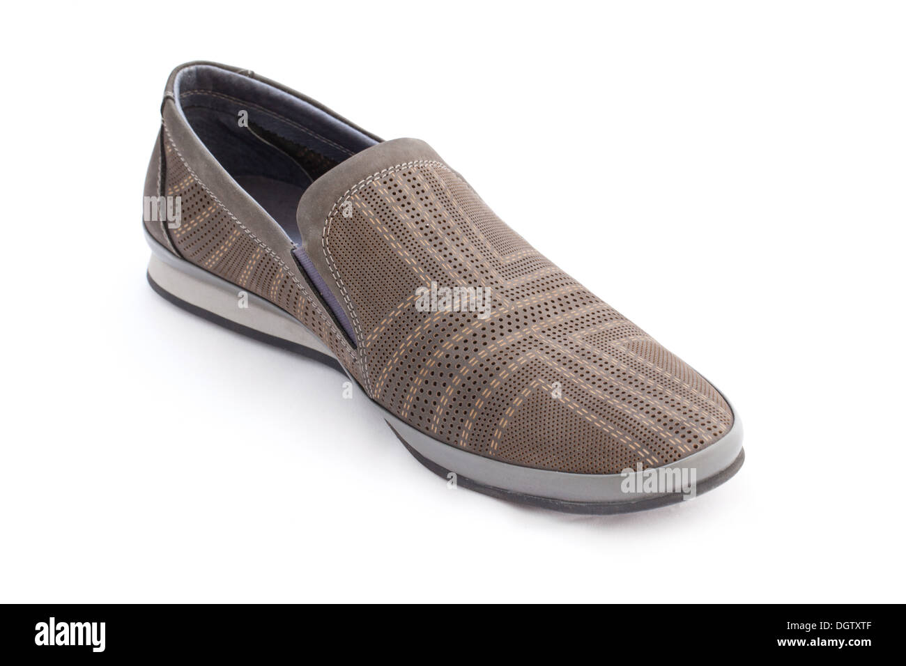 one male shoes isolated on white background Stock Photo - Alamy