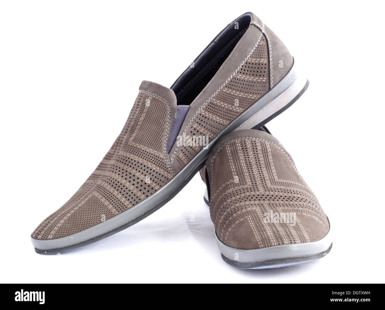 one male shoes isolated on white background Stock Photo - Alamy