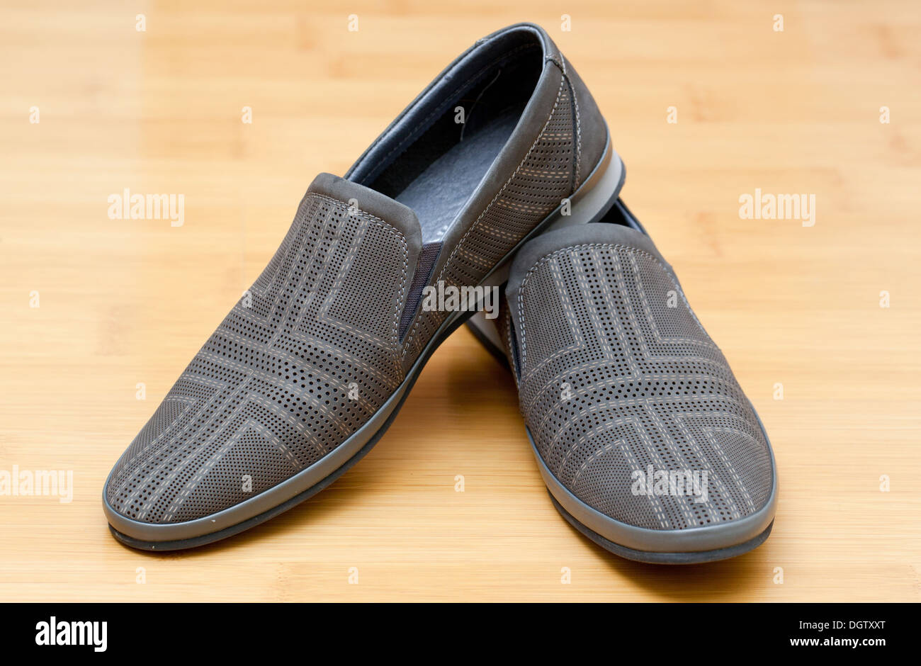 one male shoes isolated on white background Stock Photo - Alamy