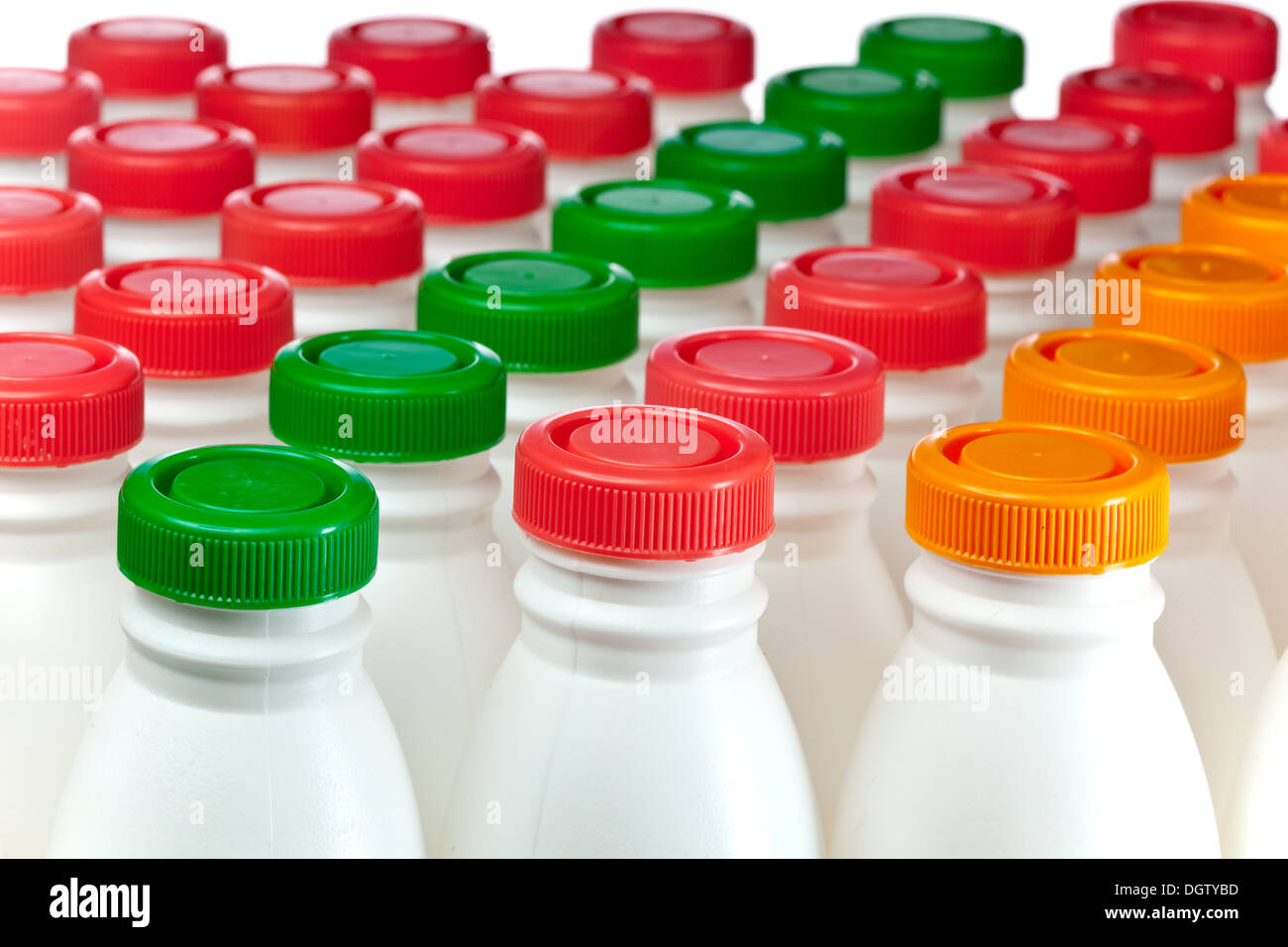 Numbers of milk bottles Stock Photo - Alamy