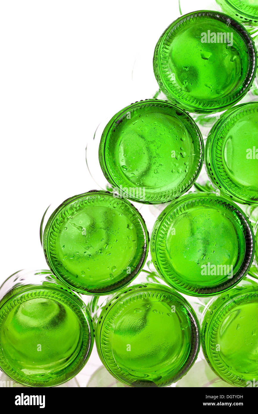 Bottoms of empty glass bottles Stock Photo - Alamy