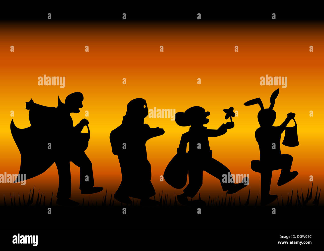 Zombie halloween cartoon characters hi-res stock photography and images ...