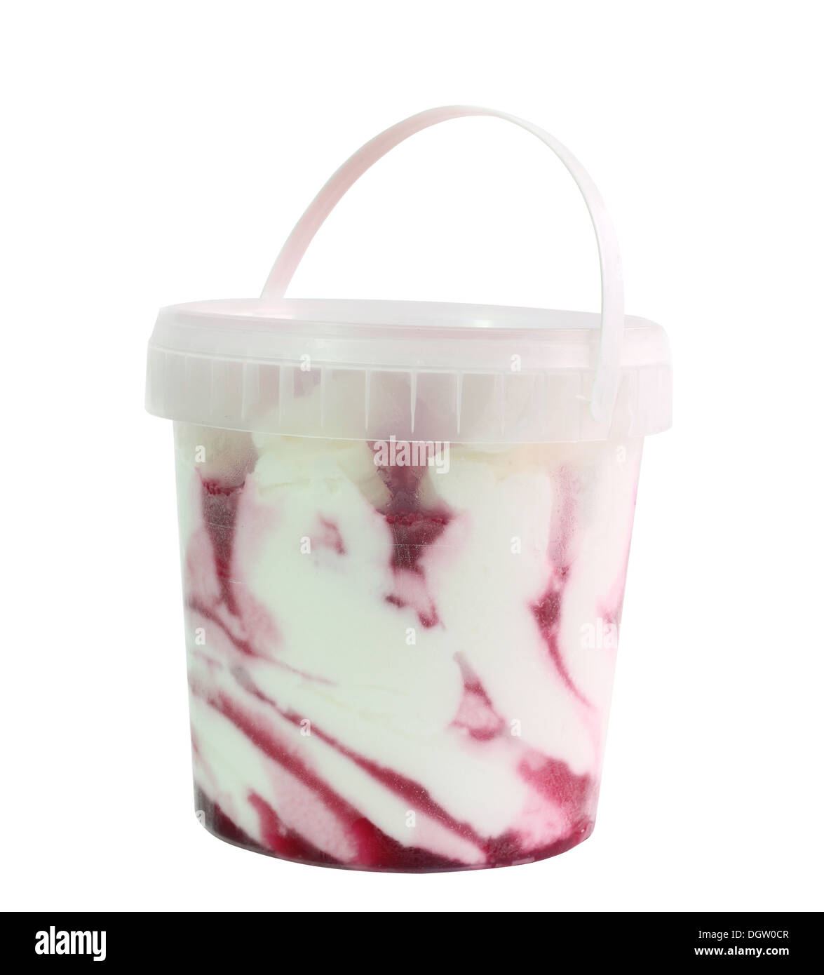 bucket of ice cream on a white background Stock Photo - Alamy