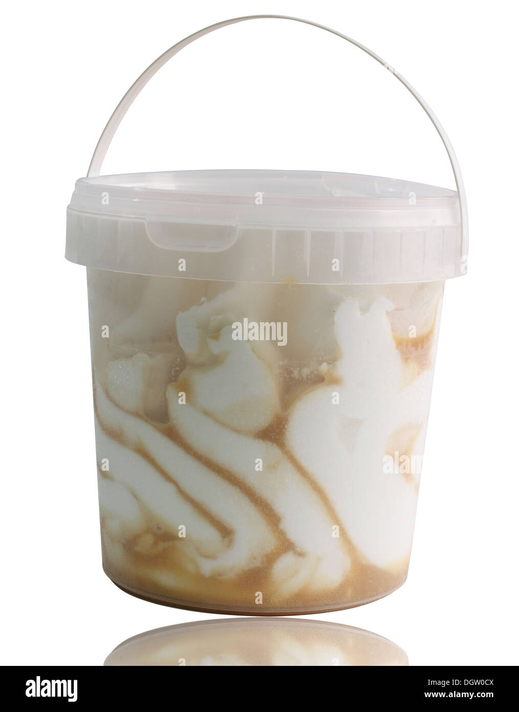 bucket of ice cream on a white background Stock Photo - Alamy