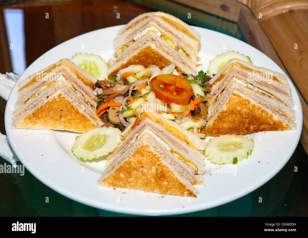 Triangular sandwiches hi-res stock photography and images - Alamy