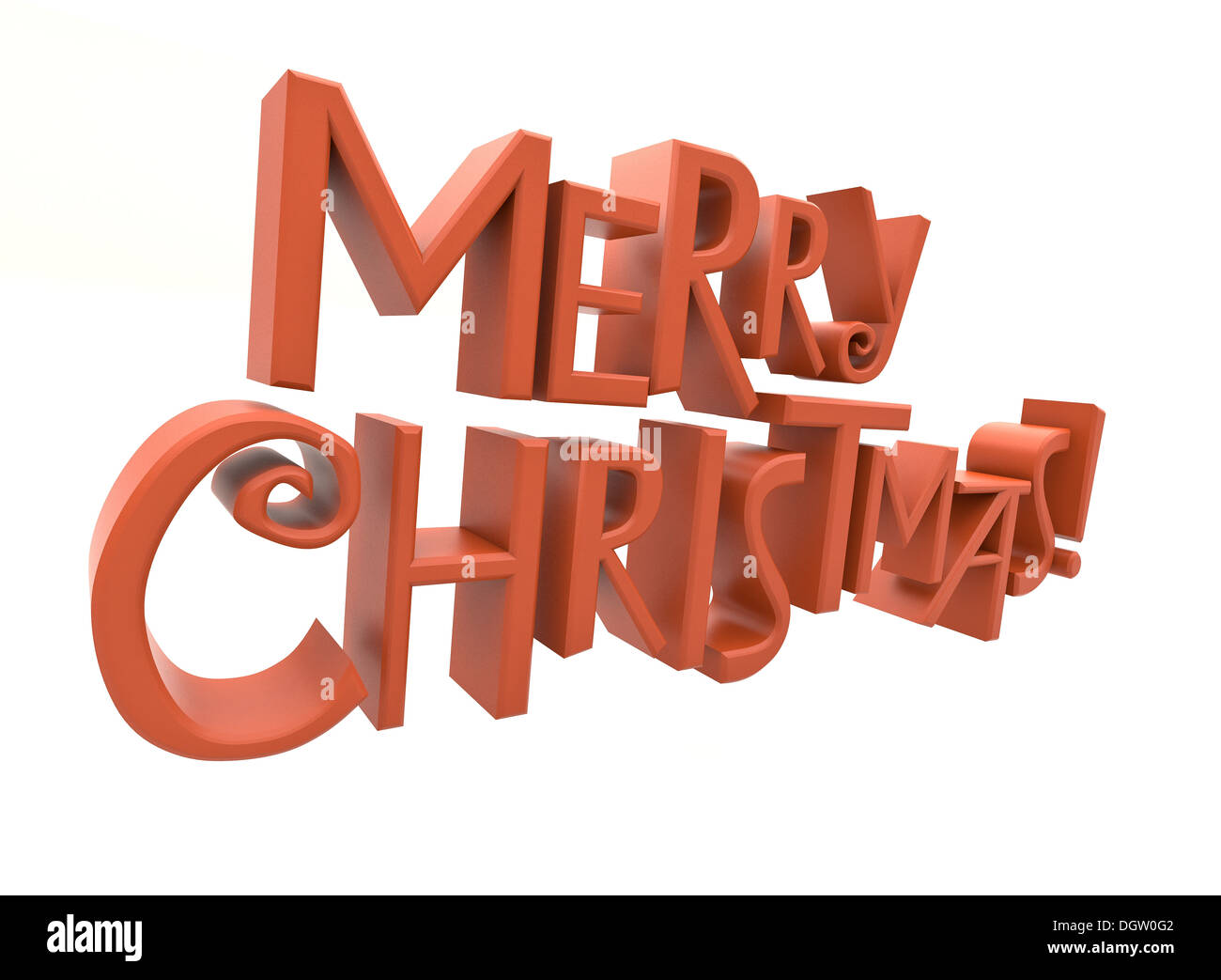 Merry Christmas text isolated Stock Photo - Alamy