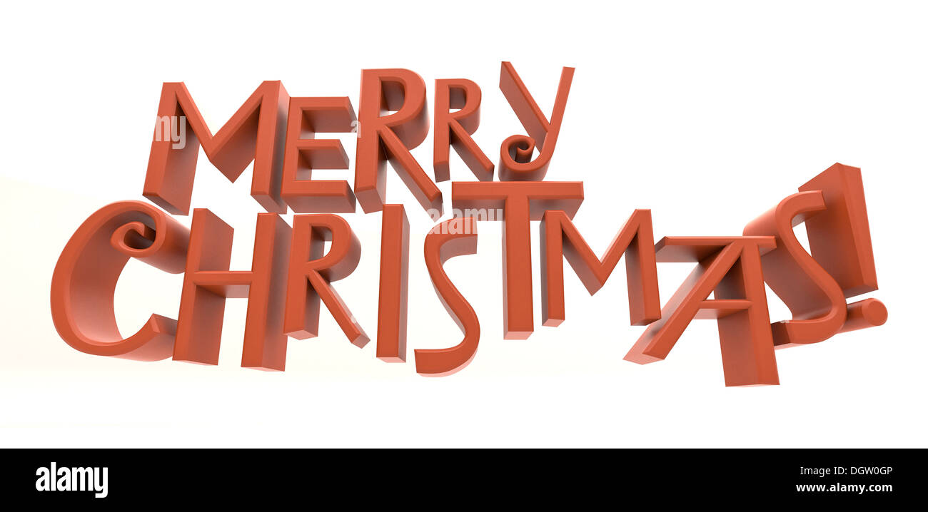Merry Christmas text isolated Stock Photo - Alamy