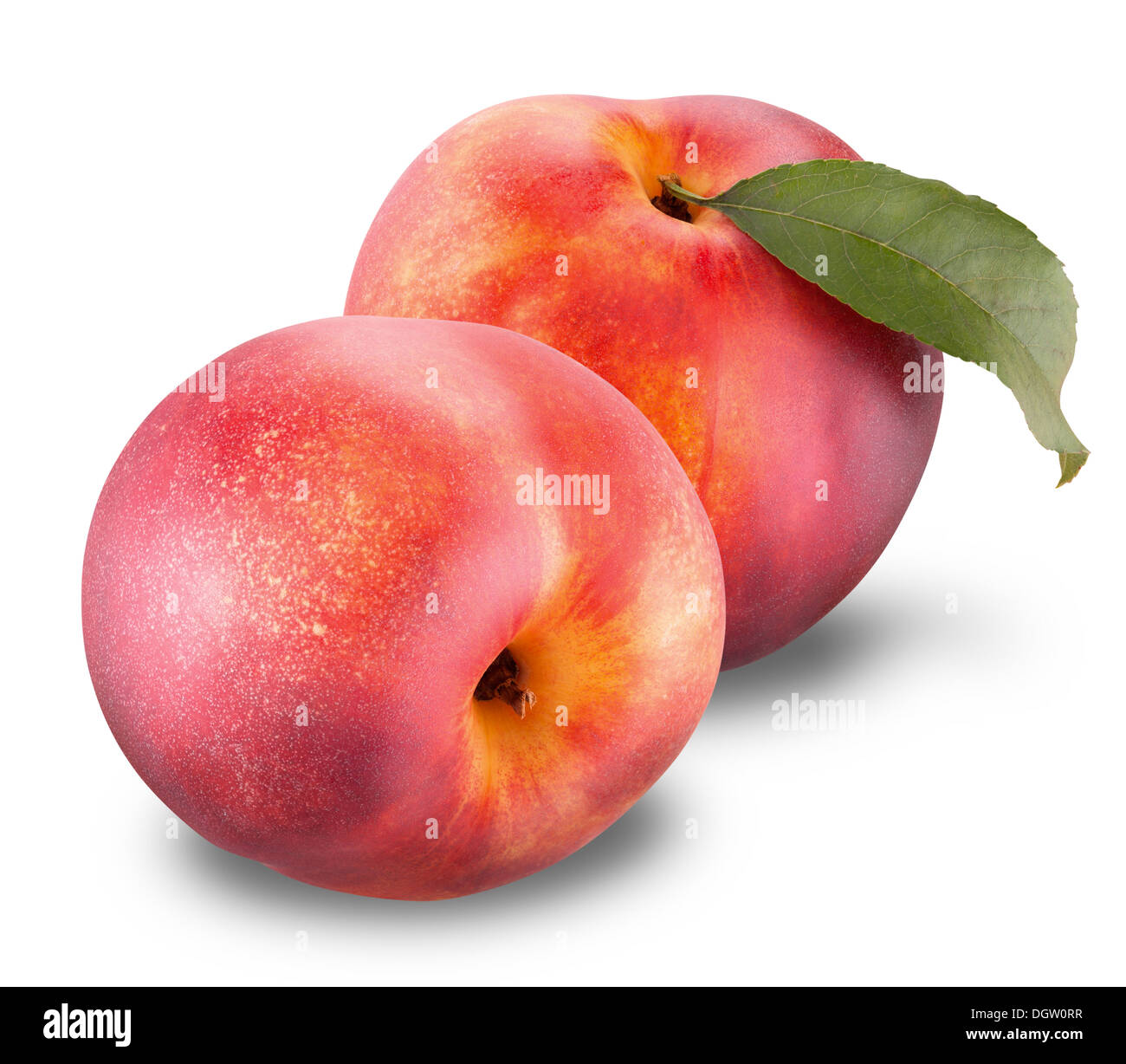 Nectarines with leaf hi-res stock photography and images - Alamy