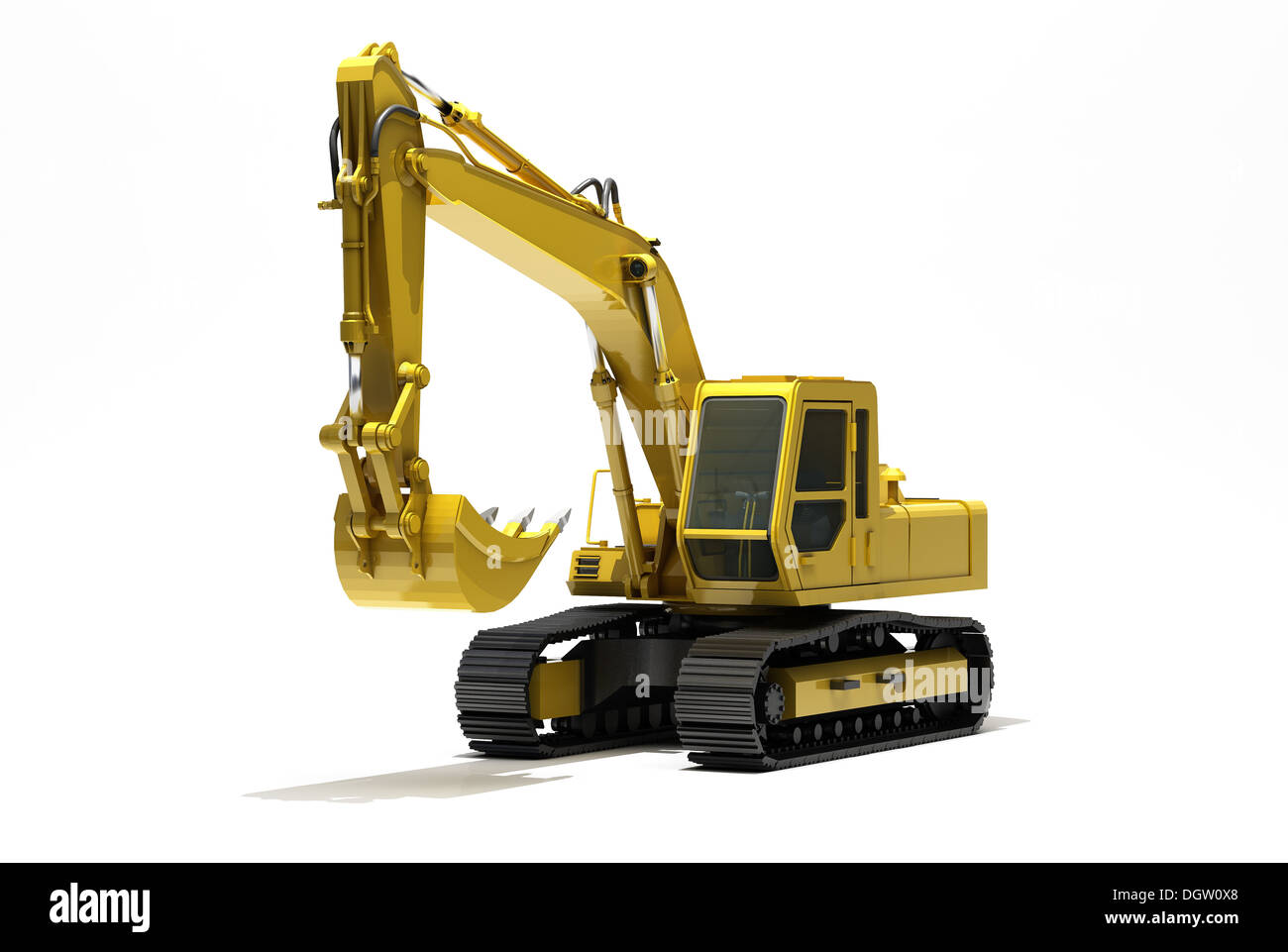 Excavator movement Cut Out Stock Images & Pictures - Alamy
