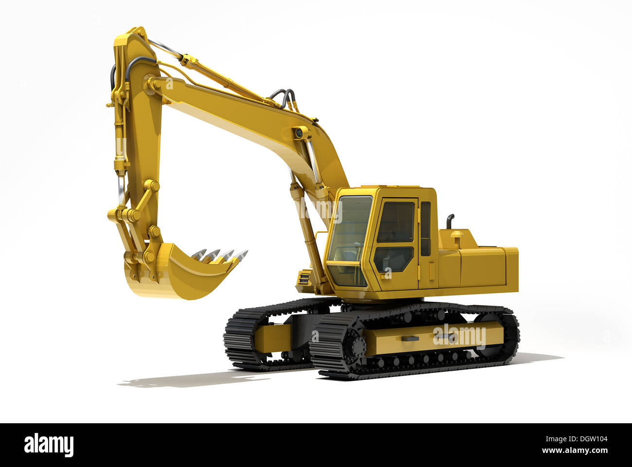 Excavator movement Cut Out Stock Images & Pictures - Alamy