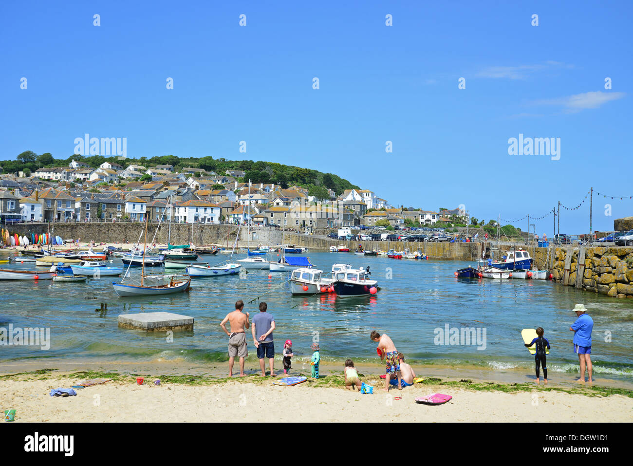 Harbour view, Mousehole, Cornwall, England, United Kingdom Stock Photo ...