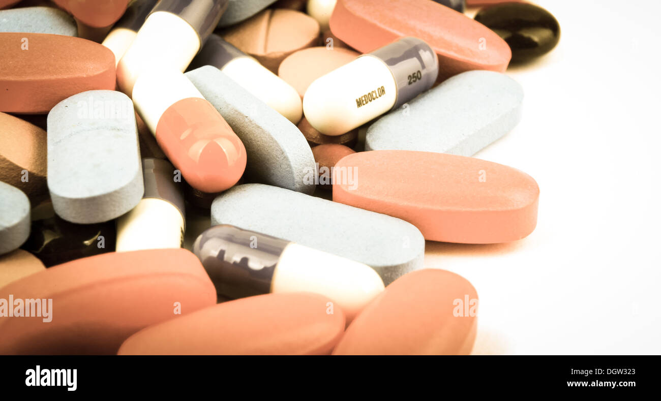 pills and capsules Stock Photo - Alamy