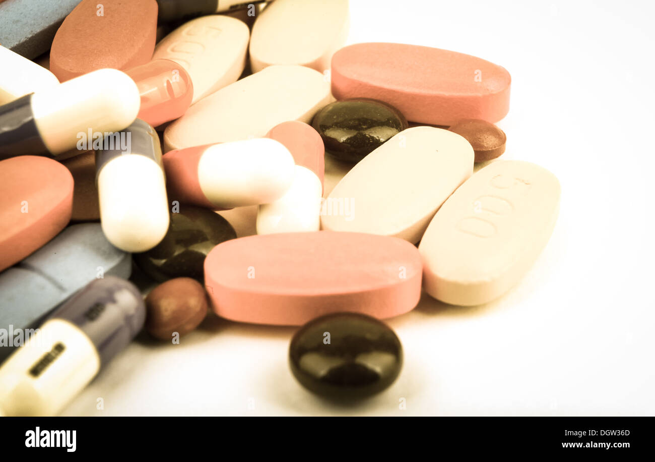 pills and capsules Stock Photo - Alamy