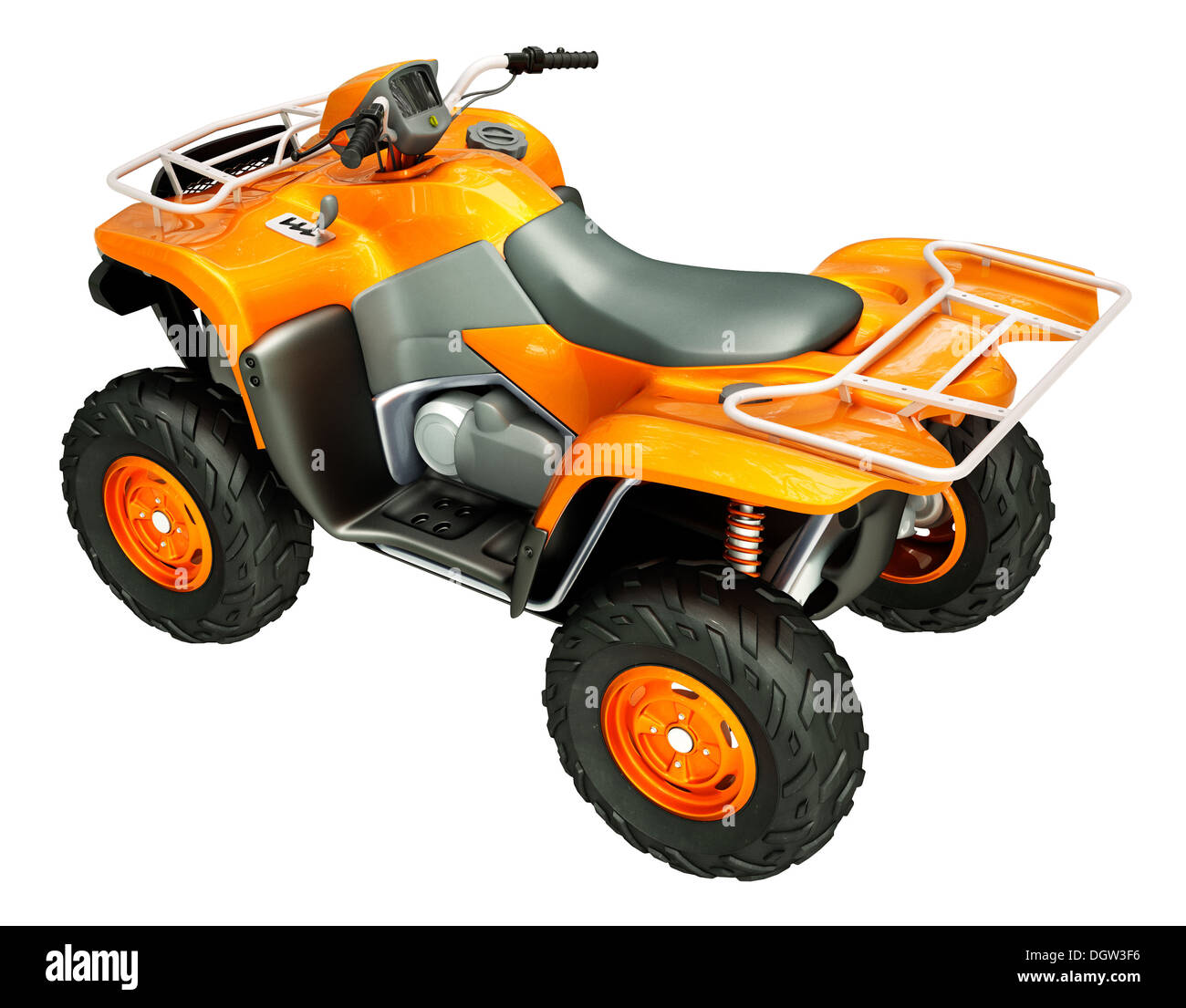 Quad bike isolated Stock Photo - Alamy