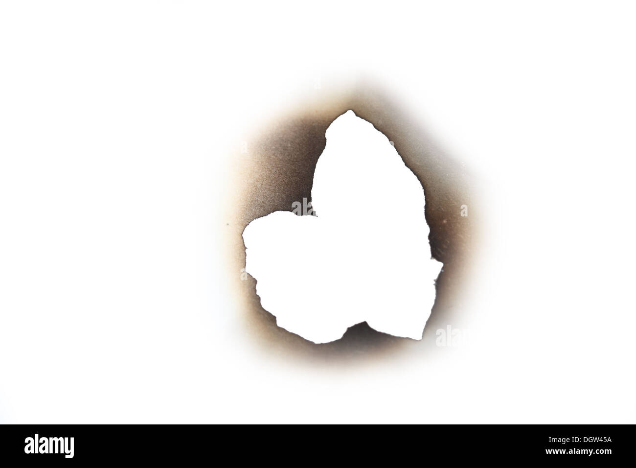 Crumpled paper burning Cut Out Stock Images & Pictures - Alamy