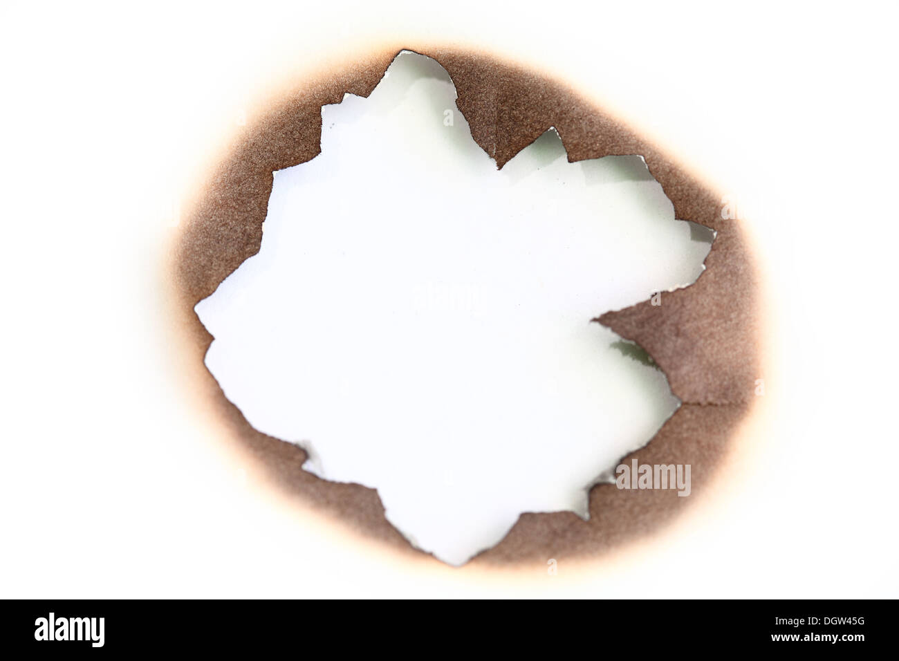 burned paper isolated on white Stock Photo - Alamy