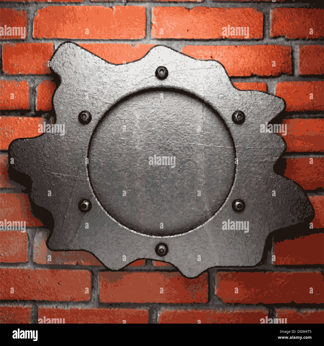 metal and brick background Stock Photo - Alamy