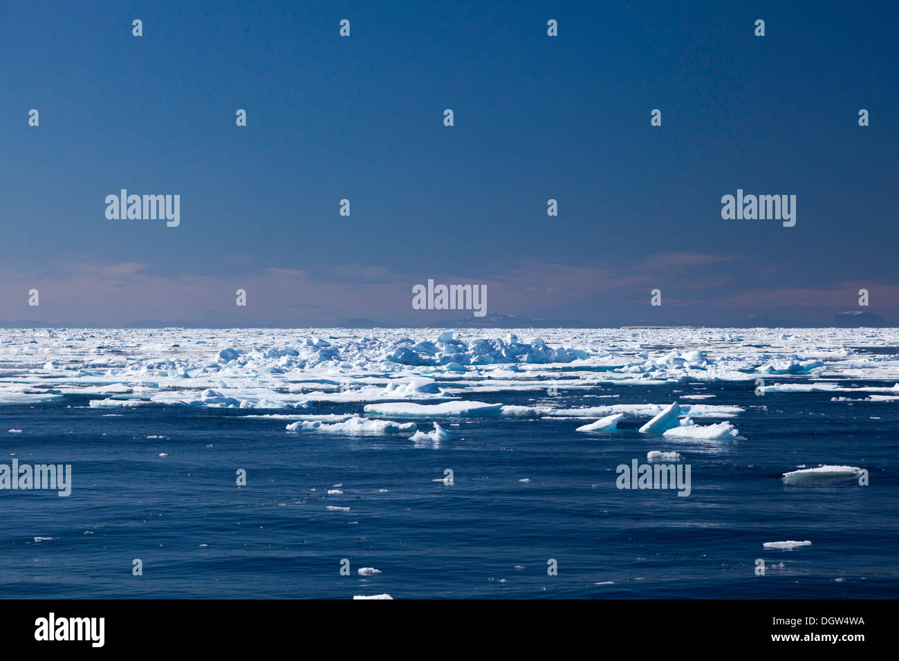 Light pack ice above the 80th parallel, Norwegian Arctic Stock Photo ...