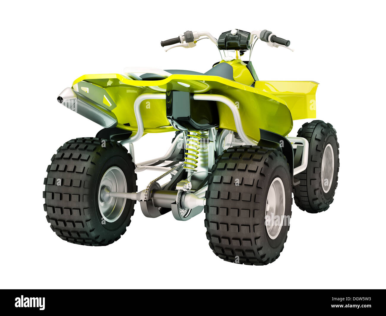 Quad bike isolated Stock Photo - Alamy