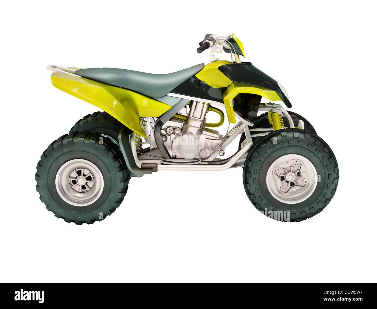 Quad bike isolated Stock Photo - Alamy
