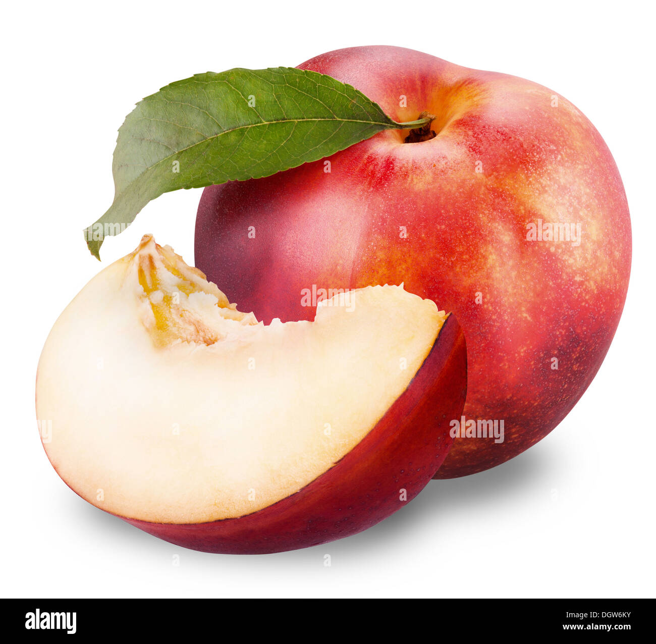 Nectarines with leaf hi-res stock photography and images - Alamy
