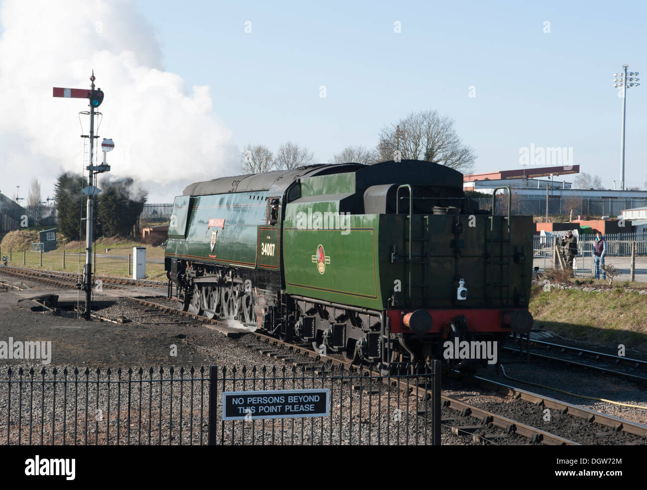 Bulleid A4 Pacific locomotive "Wadebridge" at Kiderminster railway station Stock Photo - Alamy