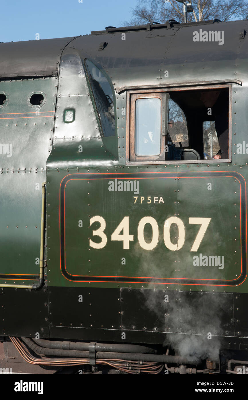 Bulleid A4 Pacific locomotive "Wadebridge" at Kiderminster railway station Stock Photo - Alamy
