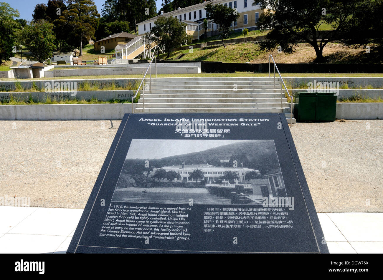 Information Sign at Former Immigration Station on Angel Island on San ...