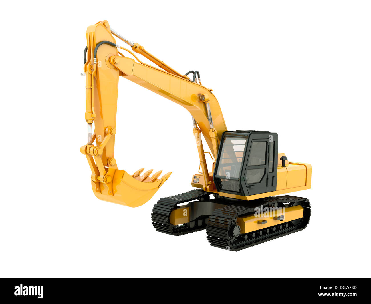 Excavator isolated Cut Out Stock Images & Pictures - Alamy