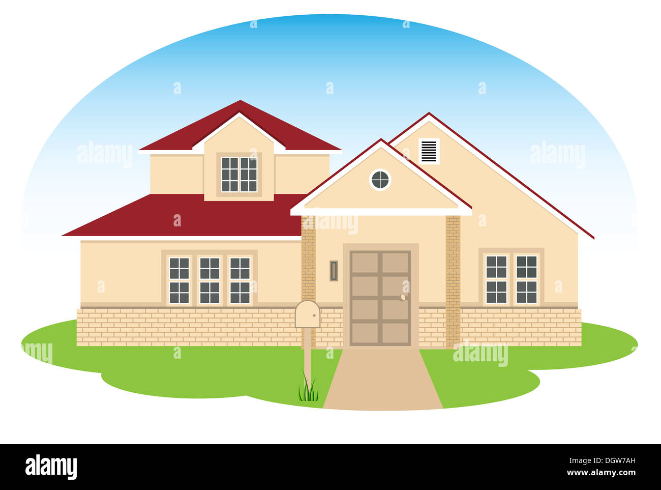 fine family house Stock Photo - Alamy