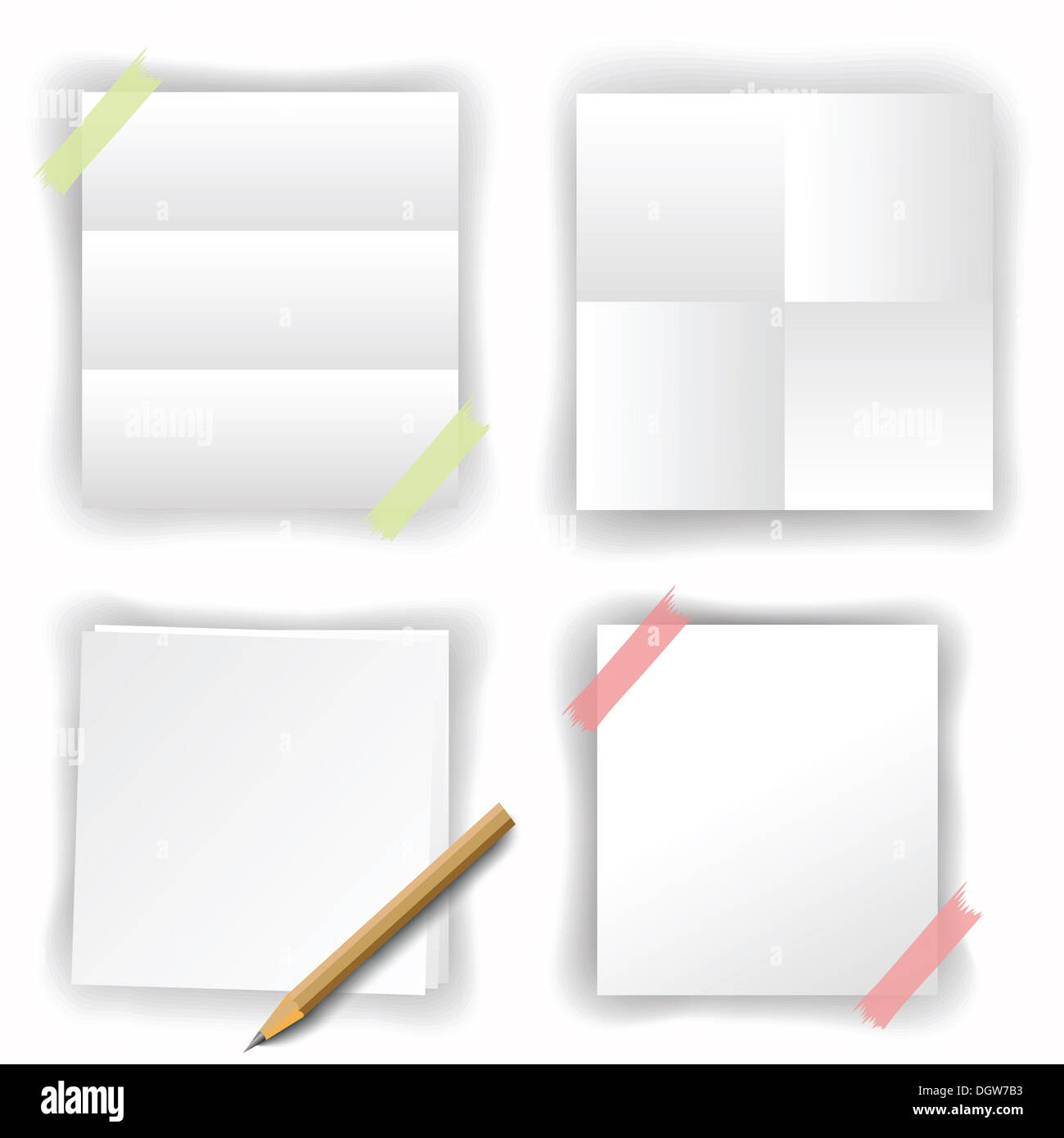 papers on white background Stock Photo - Alamy