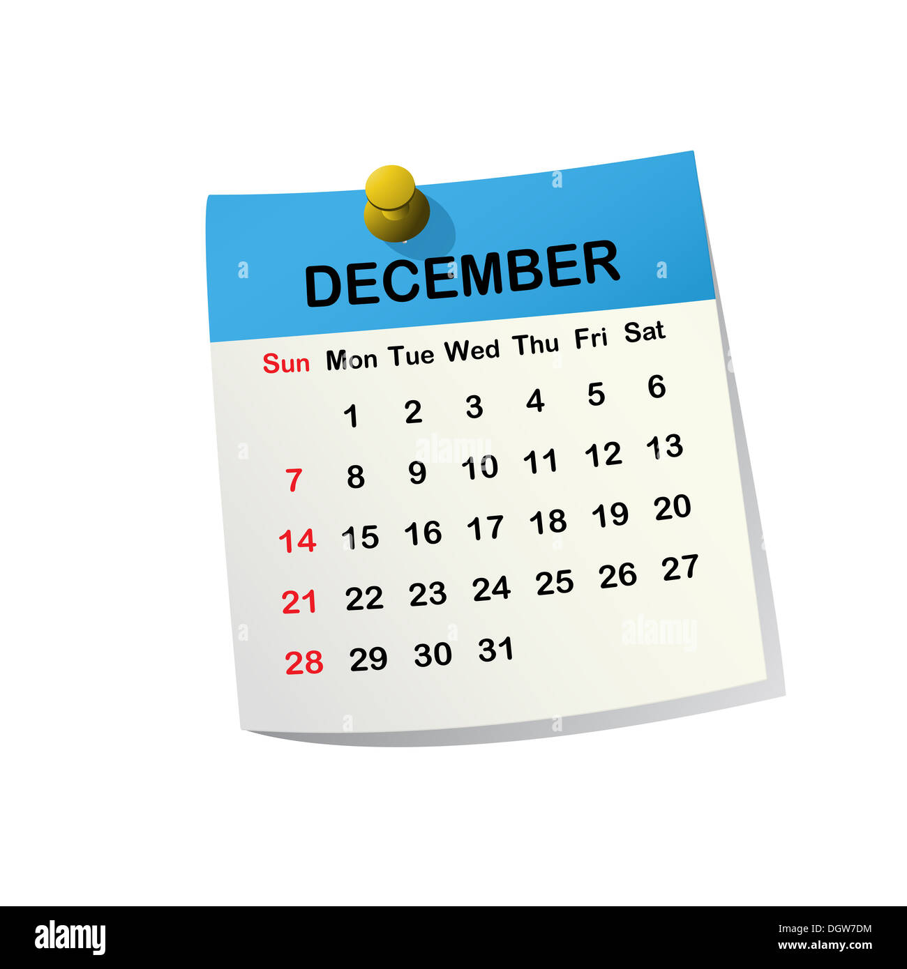 2014 calendar for December Stock Photo - Alamy