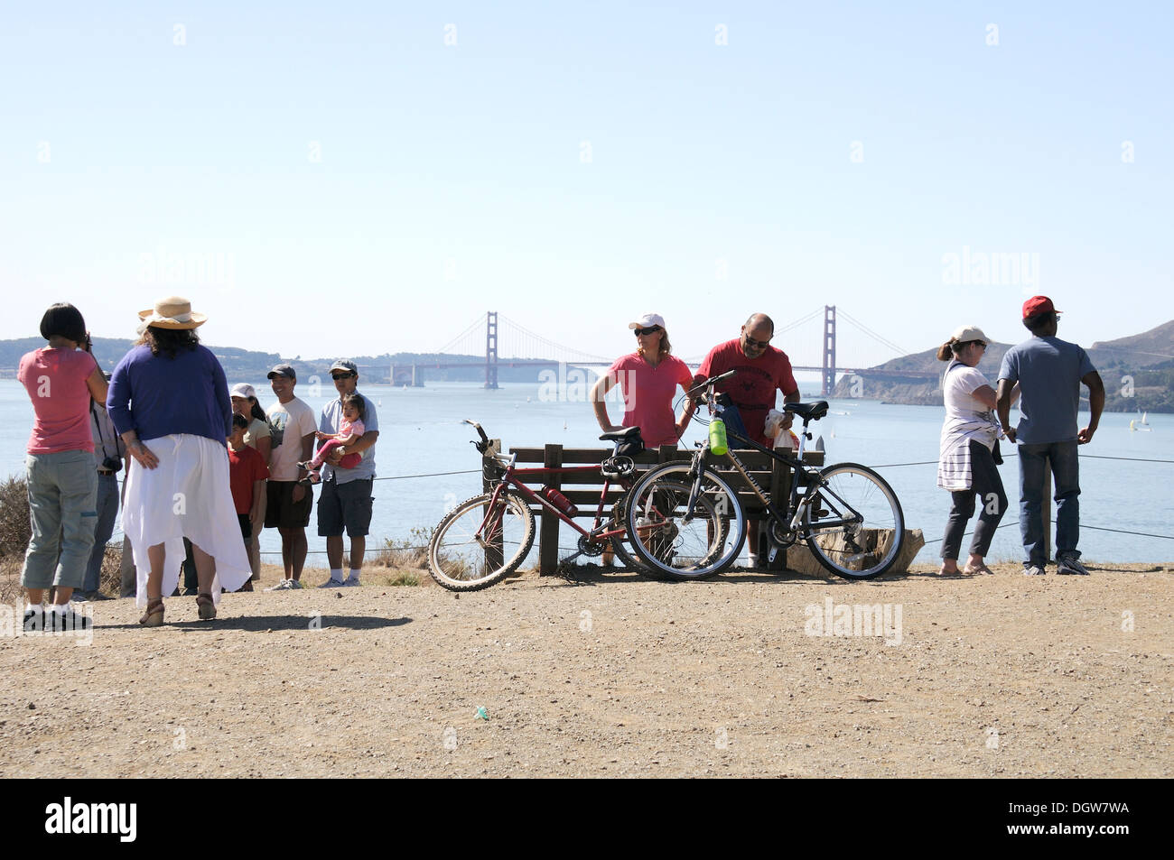 Scenic Stop on Angel Island Tour on San Francisco Bay Stock Photo - Alamy