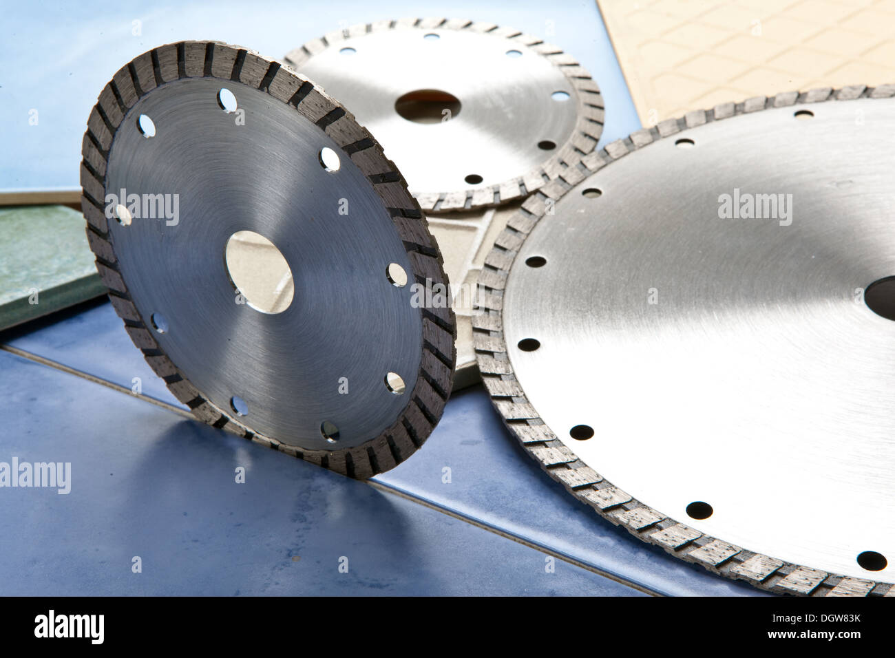 Diamond discs for tile cutting Stock Photo - Alamy