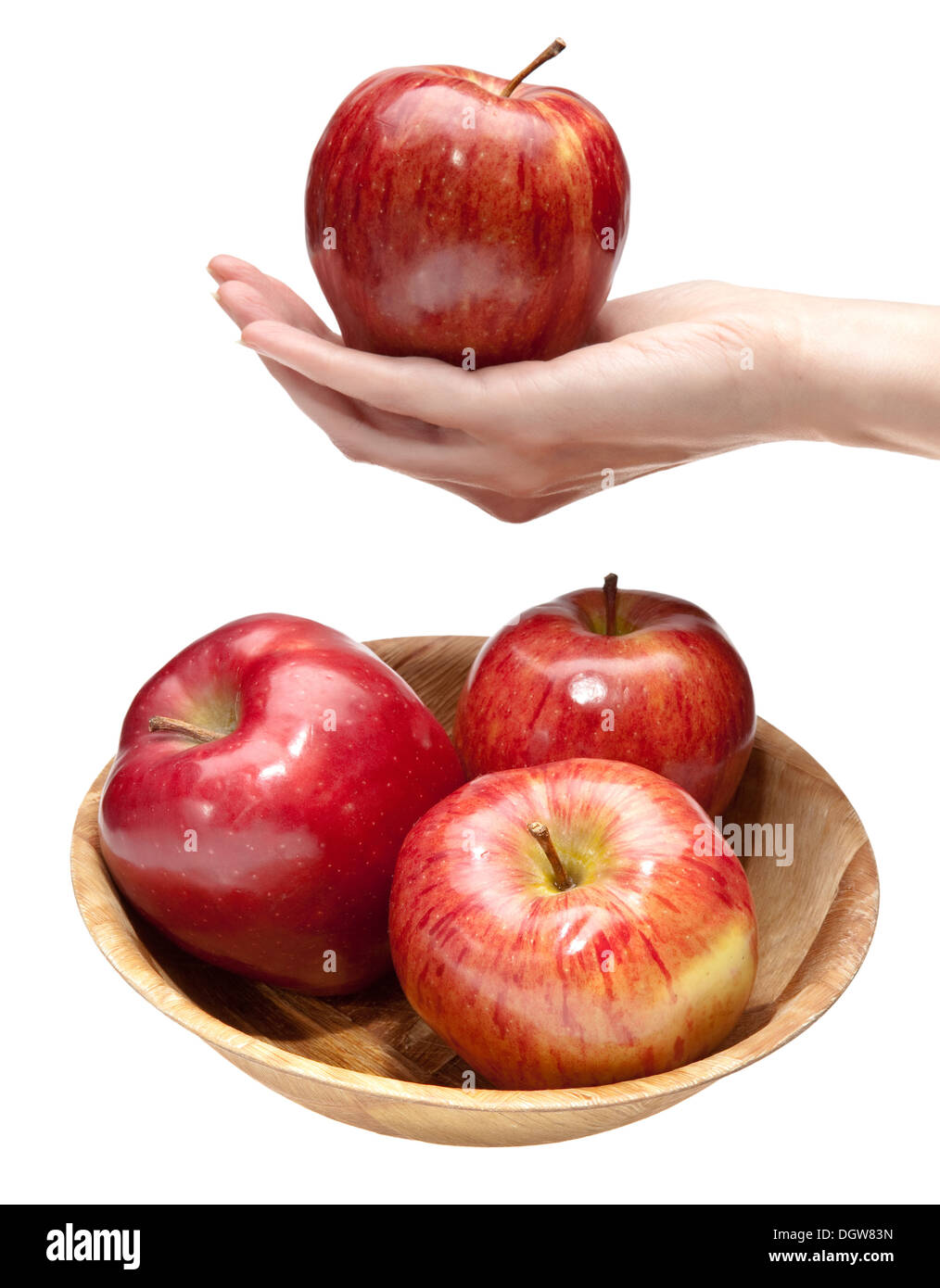 hand and apple Stock Photo - Alamy
