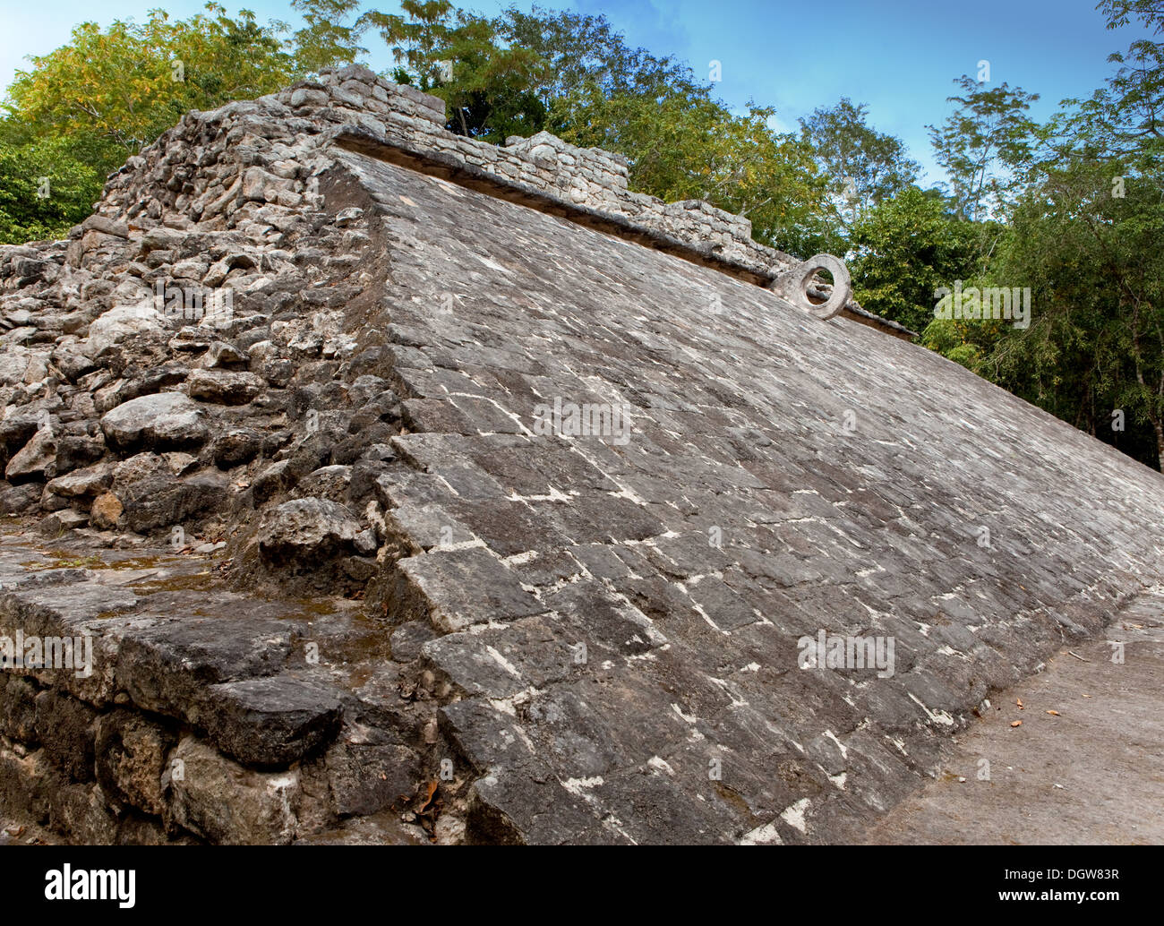 A Mayan Ball field, Yucatan, Mexico Stock Photo - Alamy
