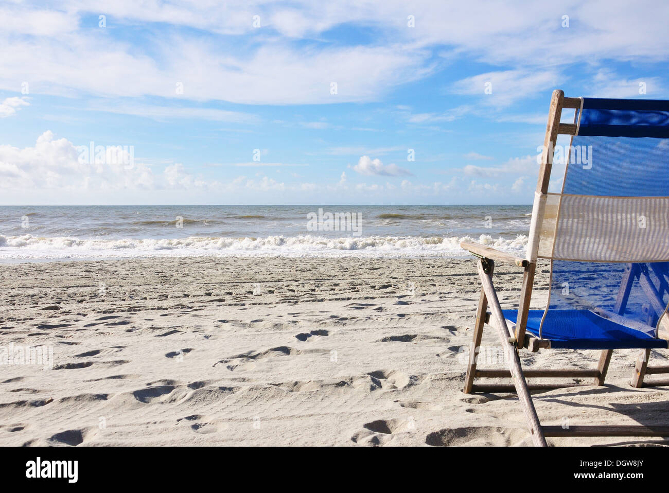 Beach chair at the sea shore Stock Photo - Alamy