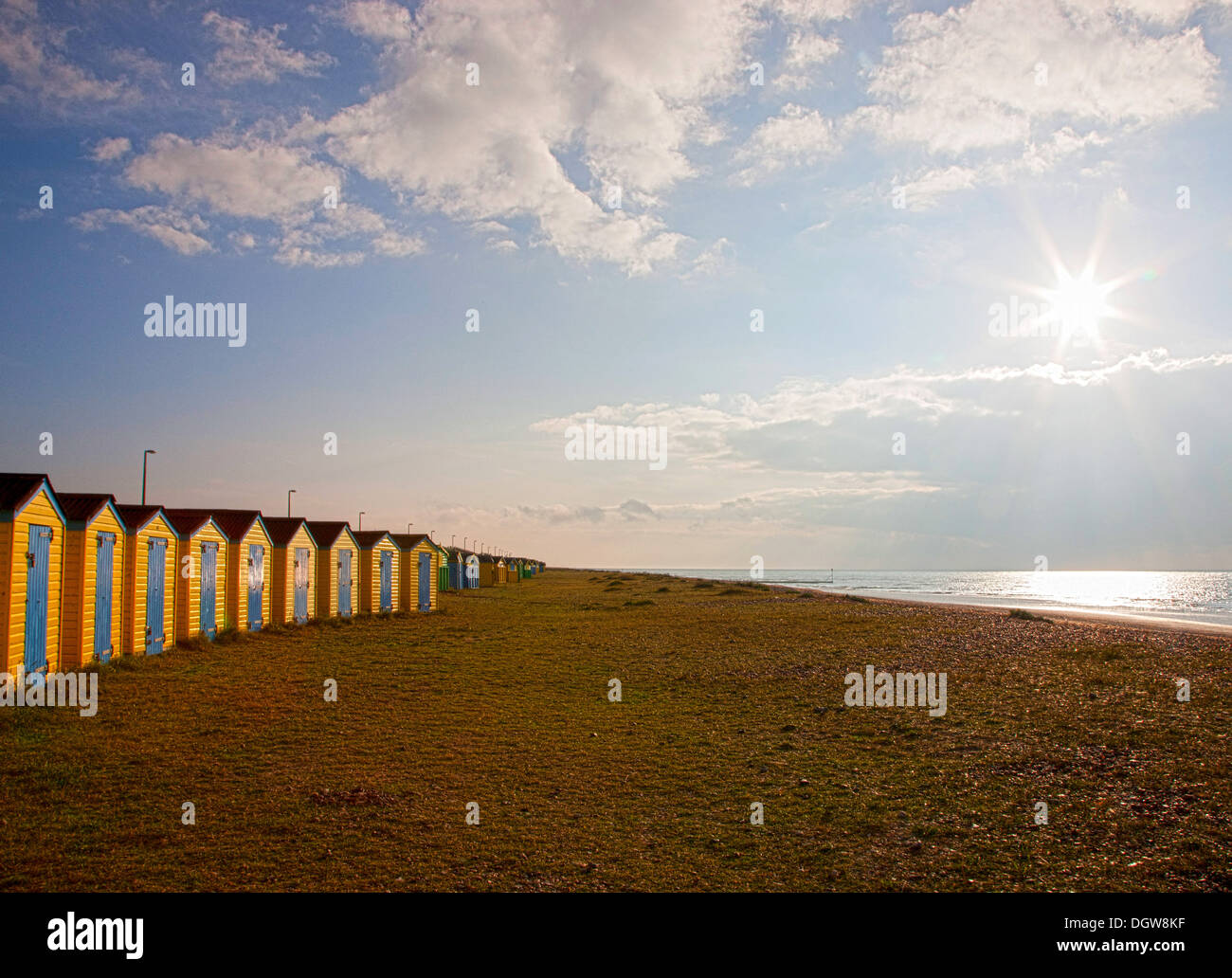 Beach huts on littlehampton beach hi-res stock photography and images ...