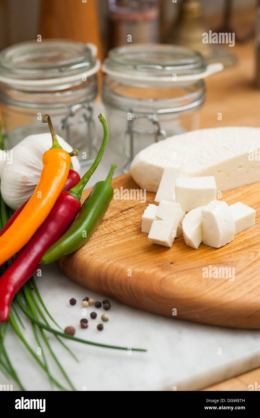 Cheese in oil Stock Photo - Alamy