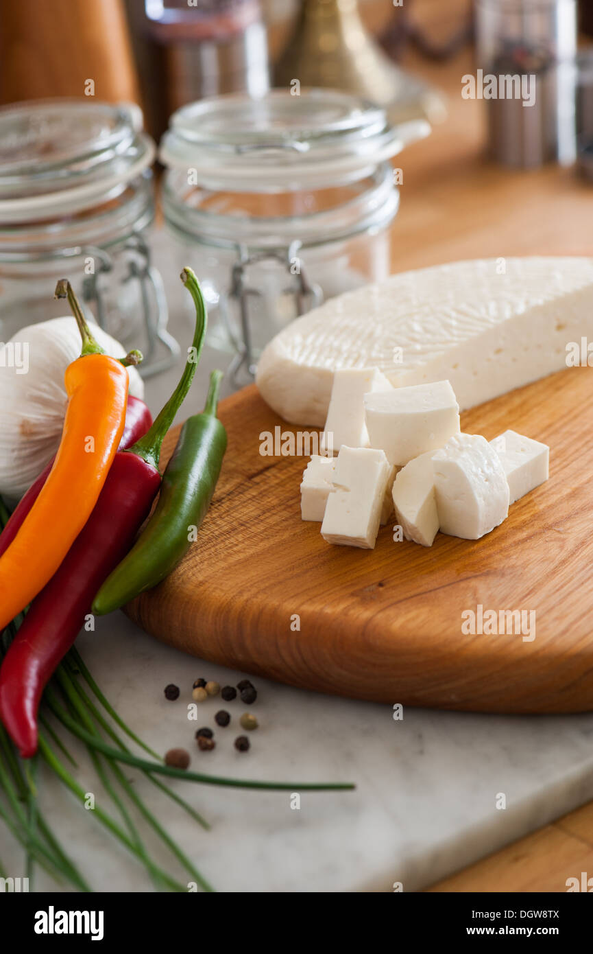 Cheese in oil Stock Photo - Alamy