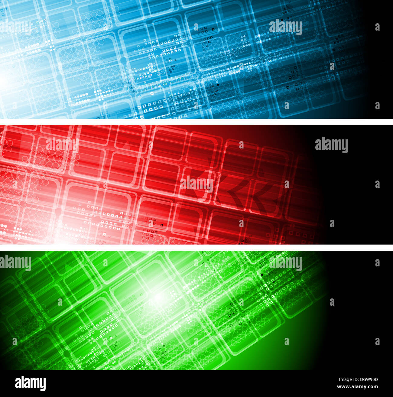 Set of tech banners. Eps 10 vector Stock Photo - Alamy