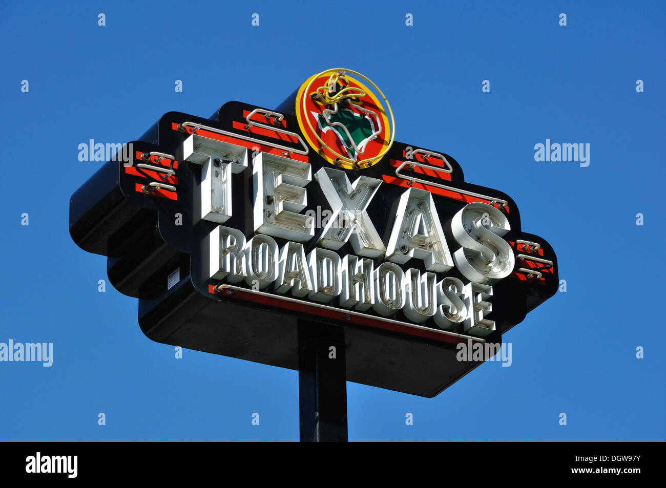 Roadhouse restaurant sign texas gatlinburg tennessee hi-res stock ...