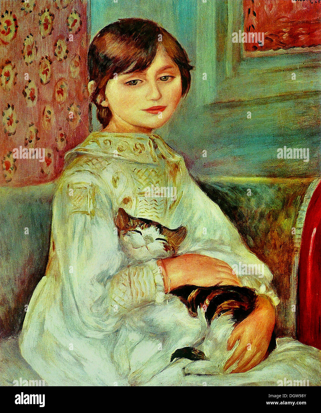 Julie manet with cat, renoir hi-res stock photography and images - Alamy